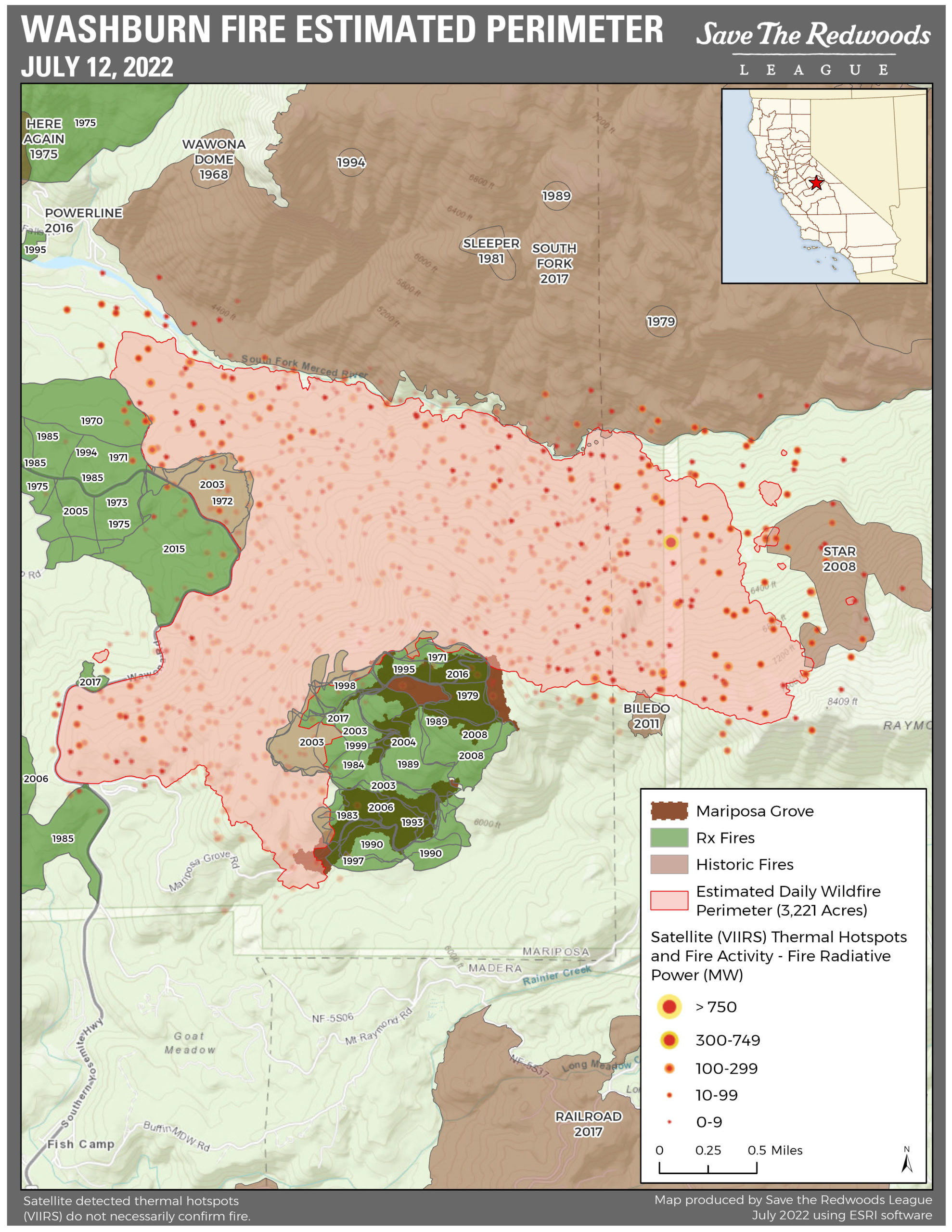 Washburn Fire burns close to treasured Mariposa Grove | Save the ...